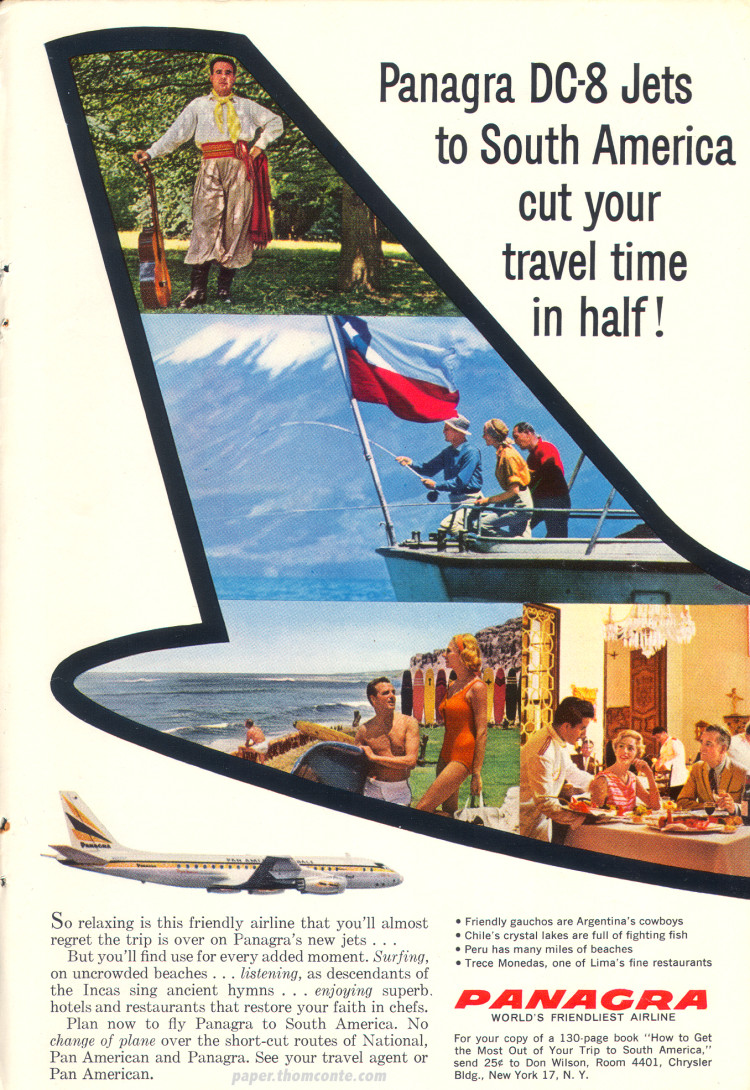 Panagra Airlines – DC-8 – Old Paper