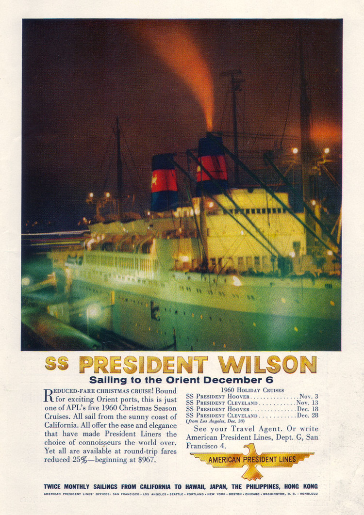 SS President Wilson – American President Lines – Old Paper